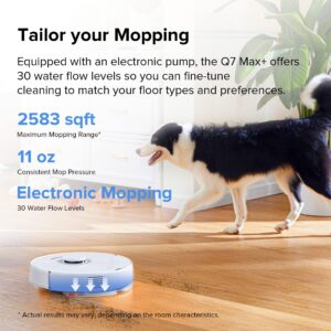 roborock Q7 Max+ Robot Vacuum Cleaner, Hands-Free Cleaning for up to 7 Weeks, Robotic Vacuum with APP-Controlled Mopping, 4200Pa Suction, No-Mop&No-Go Zones, 180mins Runtime