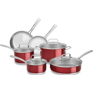 kitchenaid cookware ss 10pc candy apple