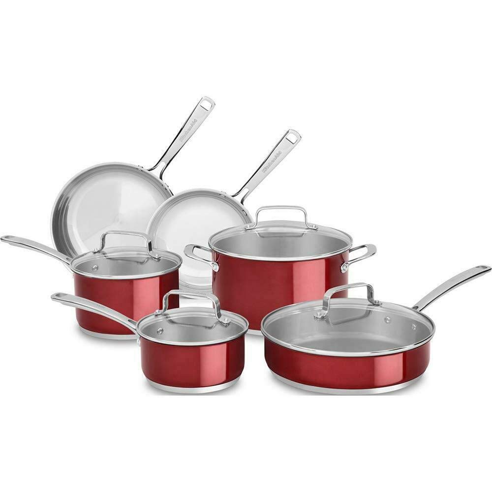 KitchenAid Cookware SS 10pc Candy Apple