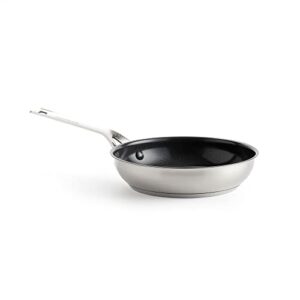 kitchenaid stainless steel pfas-free healthy ceramic non-stick 28 cm frying pan, clad, induction, oven safe, silver