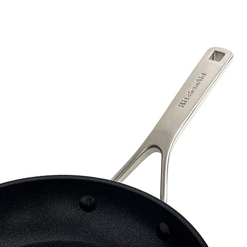 KitchenAid Forged Hardened Hard Anodized PFAS-Free Ceramic Non-Stick, 20cm and 28cm Frying Pan Set, Induction, Oven Safe, Dishwasher Safe, Black