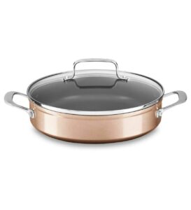 kitchenaid kc3h130brtz 3.3 quart hard anodized non-stick braiser with lid