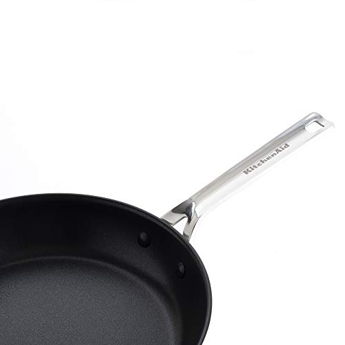 KitchenAid Frying Pan, Non Stick Stainless Steel Pan with Stainless Handle - Induction, Oven & Dishwasher Safe - 28 cm