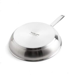 KitchenAid Frying Pan, Non Stick Stainless Steel Pan with Stainless Handle - Induction, Oven & Dishwasher Safe - 28 cm