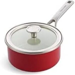 KitchenAid Steel Core Enamel 16cm/1.3 Litre Saucepan, Empire Red