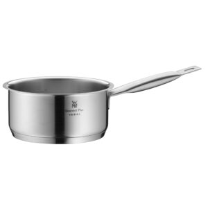 wmf sauce pan Ø 16 cm approx. 1,4l gourmet plus inside scaling vapor hole made in germany metal lid cromargan stainless steel suitable for all stove tops including induction dishwasher-safe