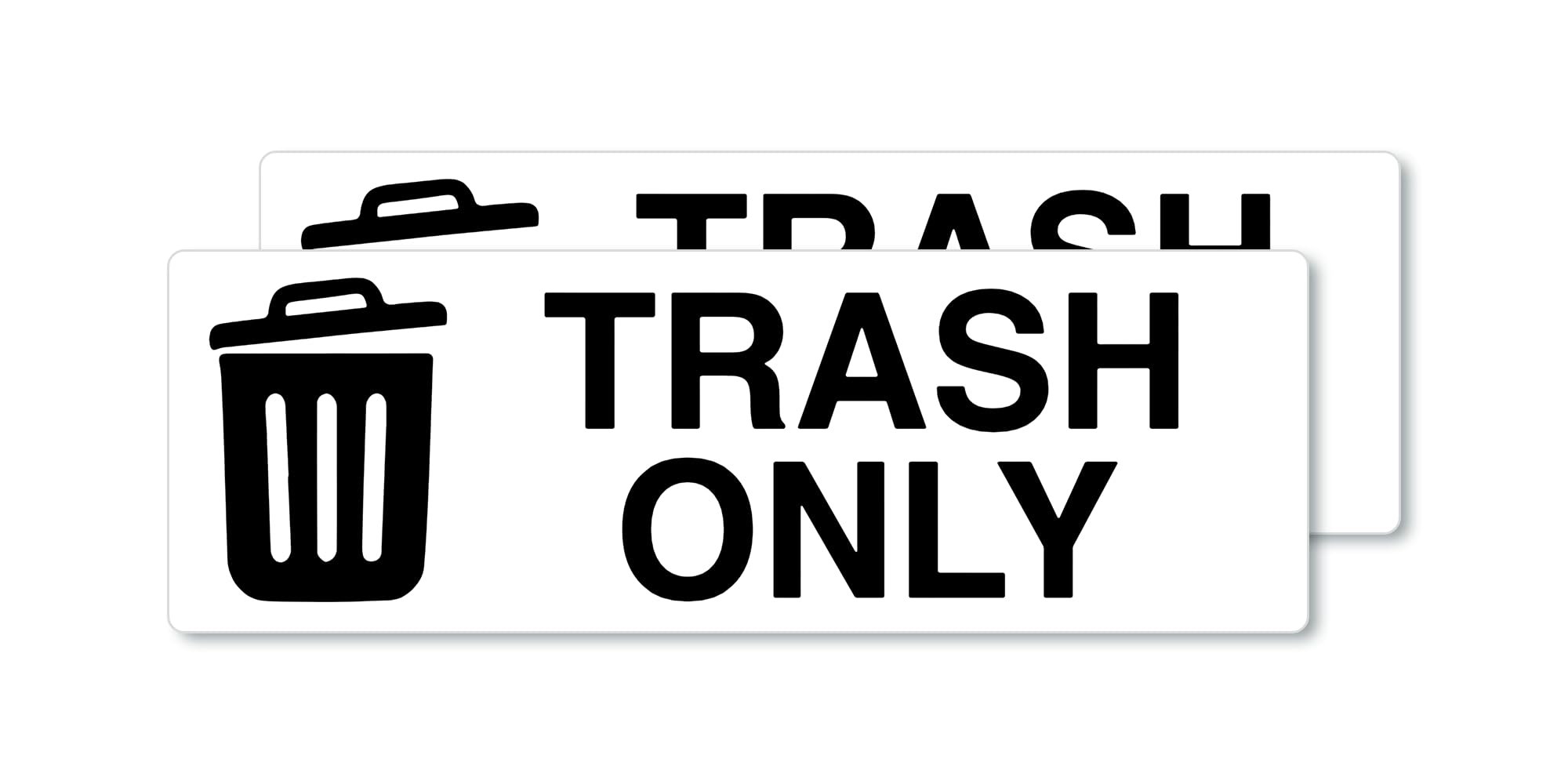 Recycle Trash Compost Sticker Set – Heavy-Duty Trash Bin Labels - 3-5 Year Indoor/Outdoor Rated - Weather Proof, Ultra Durable - USA Made (6x2 inch), 2 Labels of Each, 6 Total