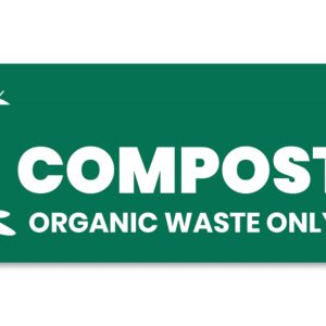 Recycle Trash Compost Sticker Set – Heavy-Duty Trash Bin Labels - 3-5 Year Indoor/Outdoor Rated - Weather Proof, Ultra Durable - USA Made (6x2 inch), 2 Labels of Each, 6 Total