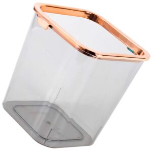 homsfou transparent trash can plastic trash can tabletop trash can clear trash can bathroom adorable waste bin trash bin retro trash can belt pressure ring accessories office the pet