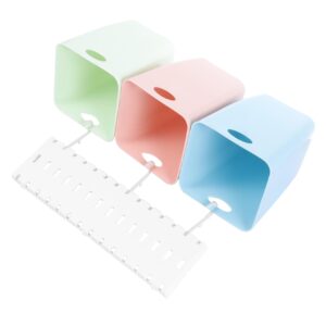 Zerodeko 3 Sets Sorting Trash Can Trash Container Hanging Trash Cans Kitchen Garbage Bin Recycling Bin Garbage Can Waste Paper Basket Desktop Office Plastic Classification Bucket