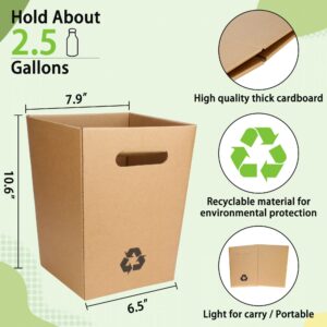 ideaglass Disposable and Reusable Corrugated Cardboard Trash Cans (12 Packs)