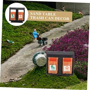 NOLITOY 10 Pcs Micro Landscape Wall Light Small Metal Trash Can with Lid Garbage Toy Trash Can Tin Can Galvanized Trash Can Tiny Recycle Can Tiny Trash Can Child Abs Puzzle Small Model