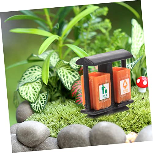 NOLITOY 10 Pcs Micro Landscape Wall Light Small Metal Trash Can with Lid Garbage Toy Trash Can Tin Can Galvanized Trash Can Tiny Recycle Can Tiny Trash Can Child Abs Puzzle Small Model