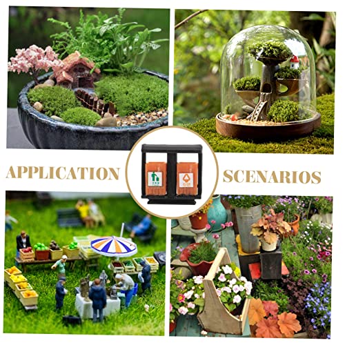 NOLITOY 10 Pcs Micro Landscape Wall Light Small Metal Trash Can with Lid Garbage Toy Trash Can Tin Can Galvanized Trash Can Tiny Recycle Can Tiny Trash Can Child Abs Puzzle Small Model