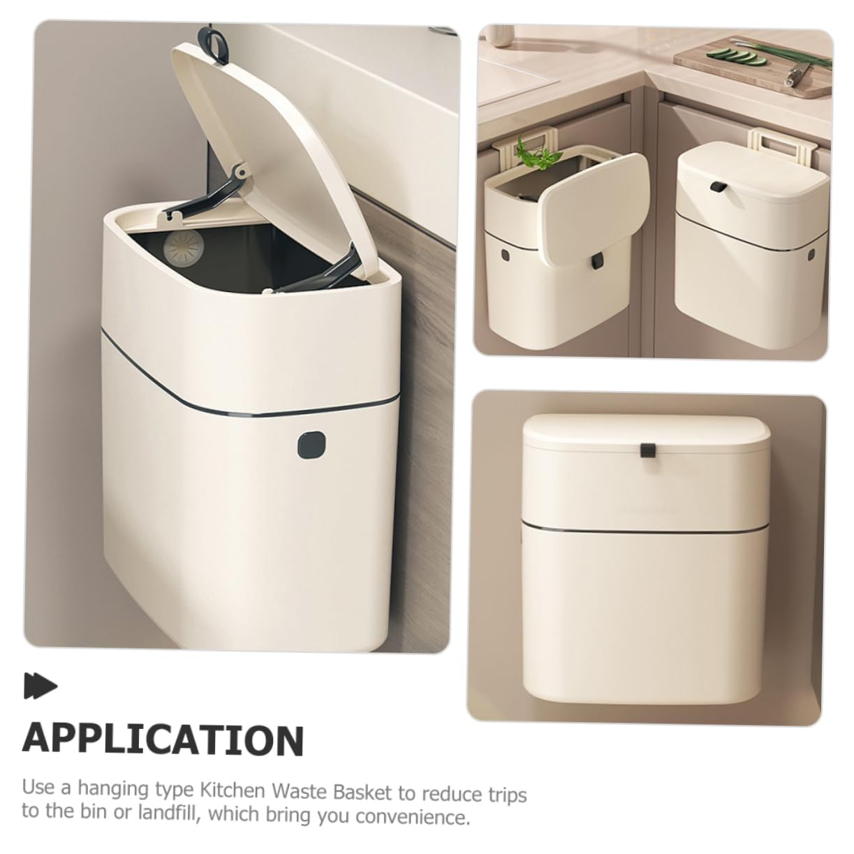 Didiseaon waste container waste bin trash can cabinet trash bin trash can with lid counter top compost bucket kitchen compost bin trash cans garbage can pp Storage tank office dual purpose