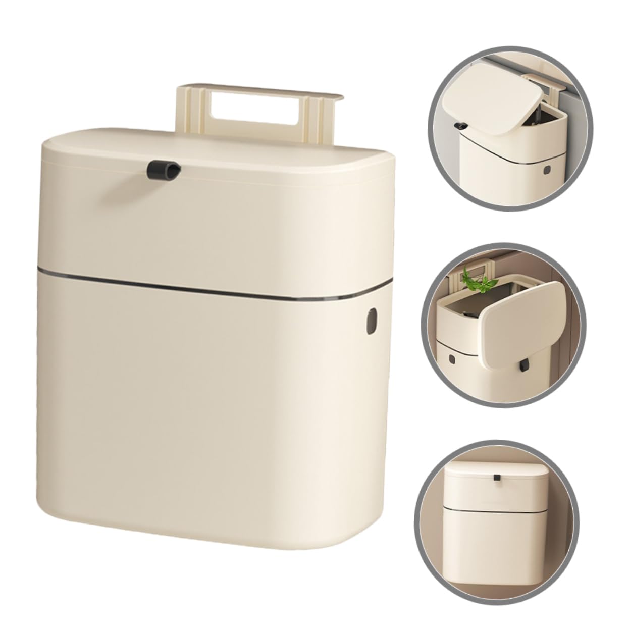 Didiseaon waste container waste bin trash can cabinet trash bin trash can with lid counter top compost bucket kitchen compost bin trash cans garbage can pp Storage tank office dual purpose