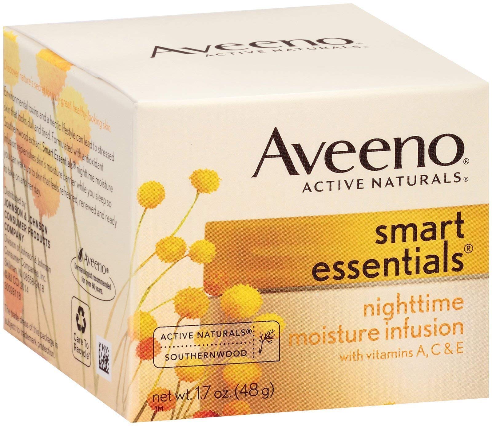 Aveeno Smart Essentials Nighttime Moisture Infusion Facial Moisturizer, 1.7 Ounce