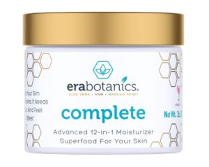 era organics face moisturizer cream - advanced 12-in-1 rejuvenating facial cream with superfood complex manuka honey, hyaluronic acid, hemp oil & more - anti aging wrinkle face cream for women & men