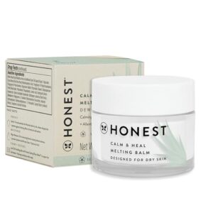 honest beauty calm + heal melting balm for dry + sensitive skin | allantoin + calming phyto-blend | vegan + cruelty free | 1.7 oz