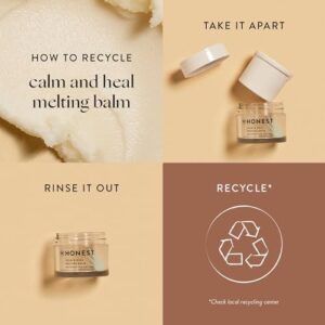 Honest Beauty Calm + Heal Melting Balm for Dry + Sensitive Skin | Allantoin + Calming Phyto-Blend | Vegan + Cruelty Free | 1.7 oz