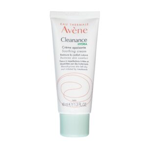 eau thermale avène cleanance hydra soothing cream, rich moisturizer, adjunctive care for drying acne treatments, 1.3 oz.