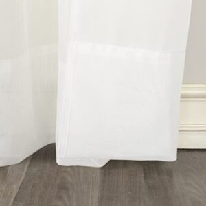 No. 918 Emily Sheer Voile Tab Top Curtain Panel, 59" x 84", White