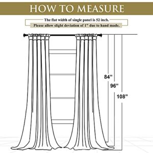 StangH Grey Velvet Curtains 84-inch - Twist Tab Top Design Blackout Drapes for Living Room/Bedroom Window Decor, W52 x L84-inch, 2 Panels