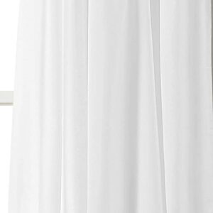 Lush Decor Lydia Curtains Ruffle Window Set for Living, Dining, Bedroom, 84 in L Panel Pair, White