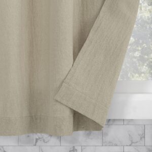 Archaeo Washed Cotton Small Window Twist Tab Cafe Curtains, 52" x 45", Oatmeal