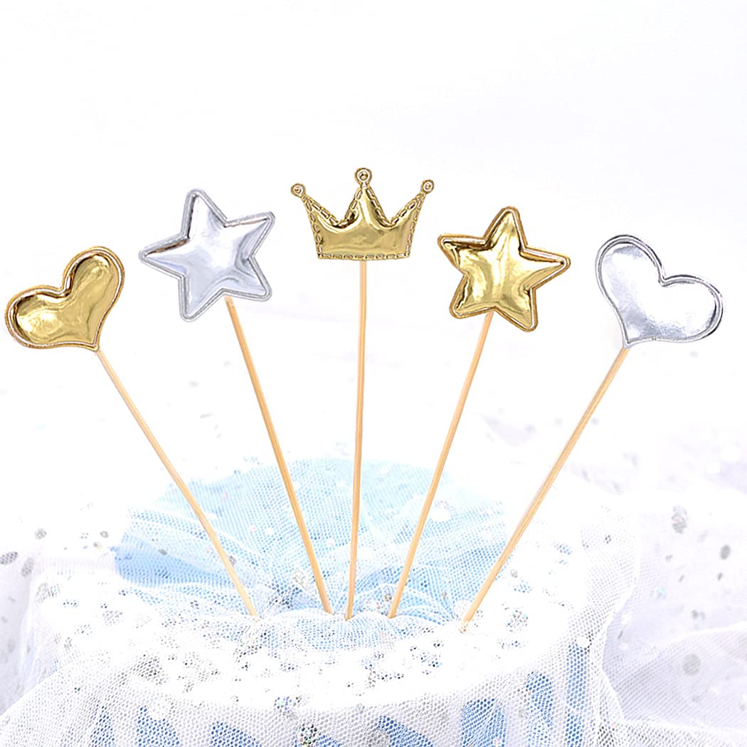 Cake Topper Mini Balloon Garland Confetti Acrylic Happy Birthday Cupcake Topper for Birthday Cake Supplies Decorations