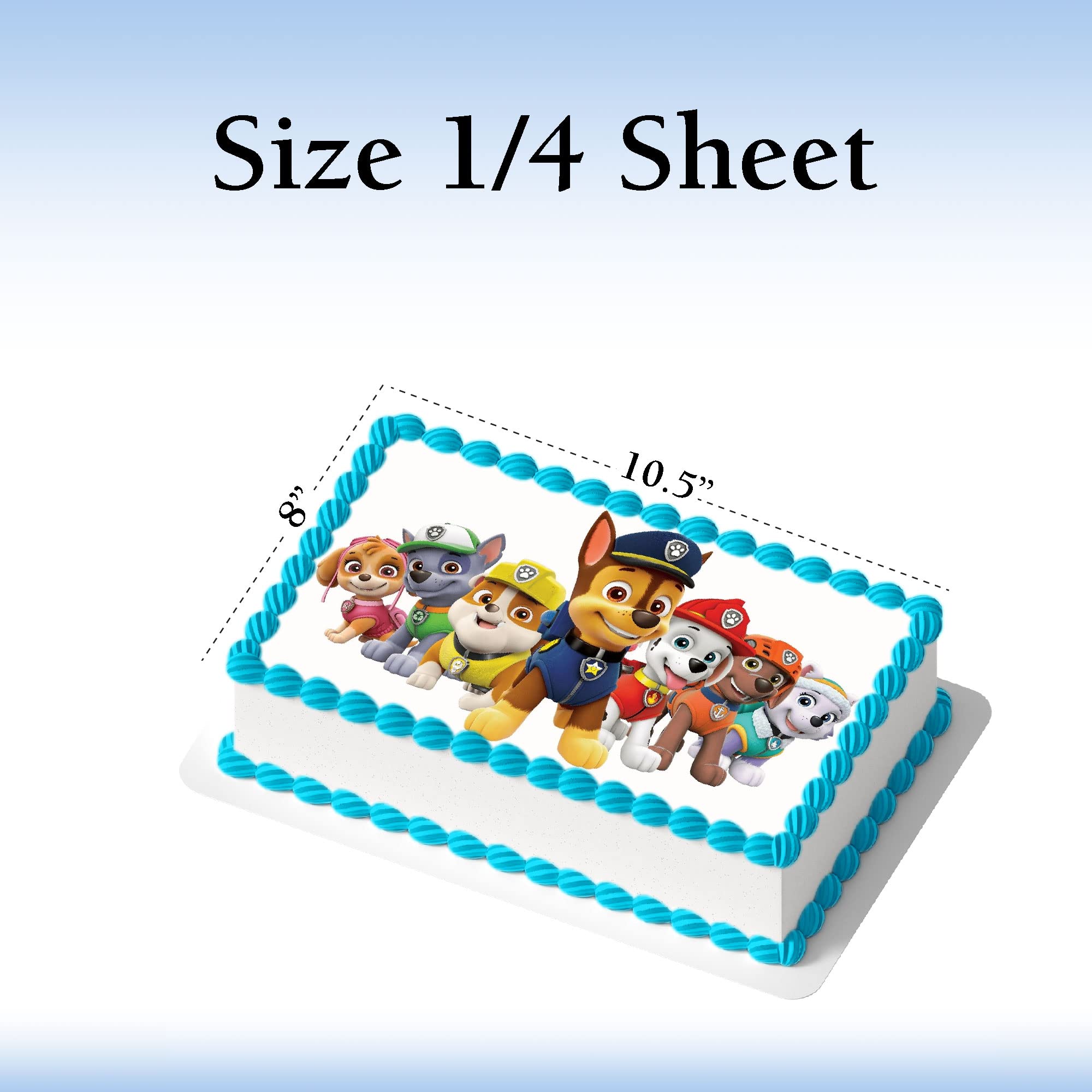 Create Your Own 1/4 Sheet - 10.5’ x 8’’ Icing Toppers - Personalized Cake Images for Birthday Wedding Graduation Special occasion - Customized Cake Topper - No Known Allergens