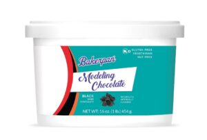 bakerpan black modeling chocolate - 1 pound - sculpt cakes, model figurines, and create cake toppers (made in usa)