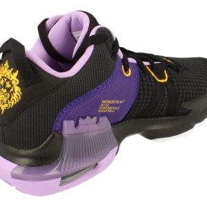 Nike Men's Lebron Witness 7 Basketball Shoe, Black/University Gold-Lilac, 11 M US