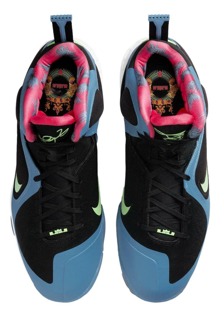 Nike Lebron IX Black/Lime Glow/Dutch Blue/Fusion Red 9.5 D (M)