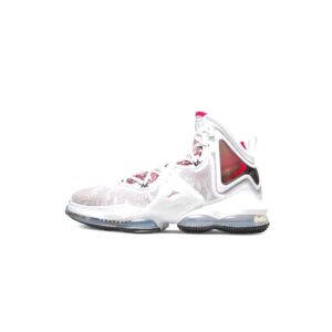 nike mens lebron xix running shoe, white/university red-black, 10 uk (11 us)