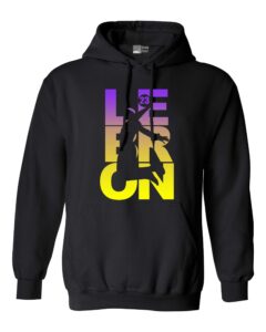 l23 23 la basketball sports fan wear dt sweatshirt hoodie (xx large, black)