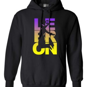 L23 23 LA Basketball Sports Fan Wear DT Sweatshirt Hoodie (XX Large, Black)