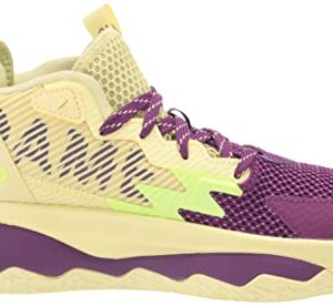 adidas Unisex Dame 8 Basketball Shoe, Yellow Tint/Glory Purple/Signal Green, 11.5 US Men