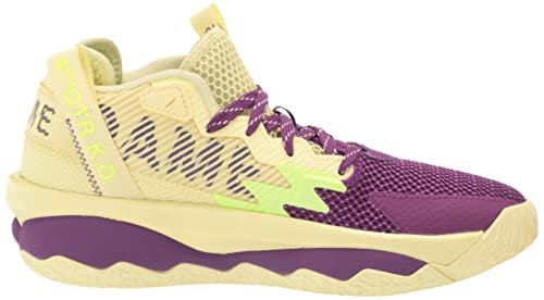 adidas Unisex Dame 8 Basketball Shoe, Yellow Tint/Glory Purple/Signal Green, 11.5 US Men