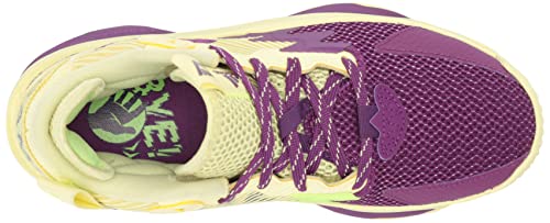 adidas Unisex Dame 8 Basketball Shoe, Yellow Tint/Glory Purple/Signal Green, 11.5 US Men