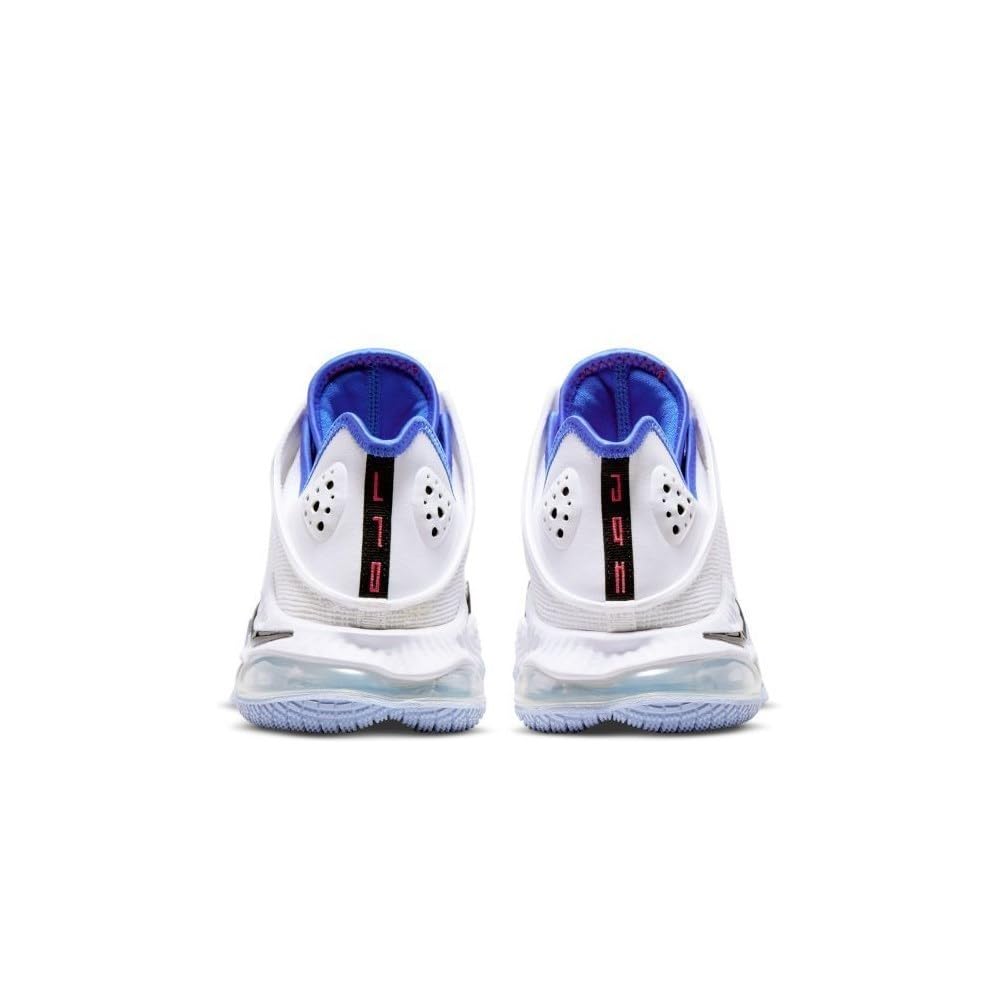 Nike Mens Lebron XIX Low, White/Medium Blue/Siren Red/Black (us_Footwear_Size_System, Adult, Men, Numeric, Medium, Numeric_9)