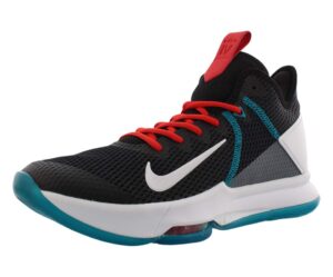 nike lebron witness iv mens basketball trainers bv7427 sneakers shoes (uk 7.5 us 8.5 eu 42, black white chile red 005)