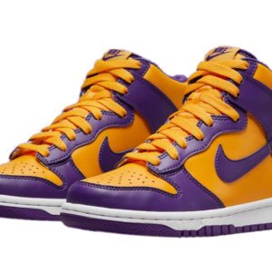 Nike Youth Dunk High GS DZ4454 500 Lakers - Size 6.5Y