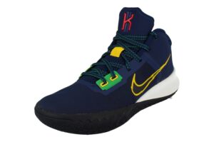 nike men's kyrie flytrap iv basketball shoe, blue void/speed yellow, 9.5 us