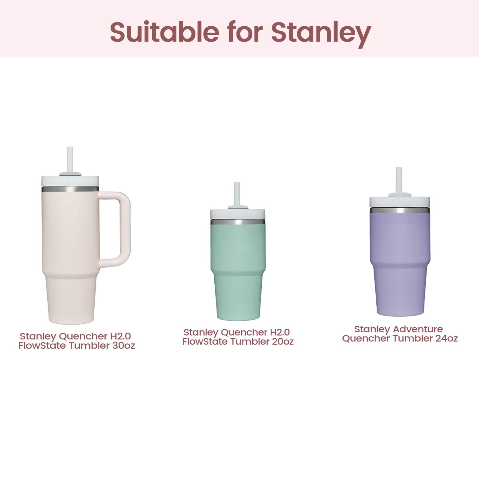 Uvafly Silicone Boot for Stanley, Cup Bottom Protector Sleeve Accessories for Stanley Quencher H2.0 FlowState Tumbler 20oz/30oz/Stanley Adventure Quencher Tumbler 24oz (Gray)