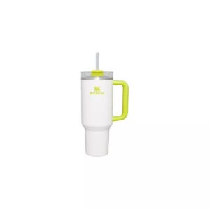 stanley 40oz stainless steel h2.0 flowstate quencher tumbler frost/electric yellow