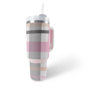 mightyskins skin compatible with stanley the quencher h2.0 flowstate 40 oz tumbler - plaid | protective, durable, and unique vinyl decal wrap cover | easy to apply, remove, and change styles