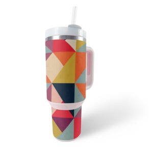 mightyskins skin compatible with stanley the quencher h2.0 flowstate 40 oz tumbler - bright and happy | protective, durable, and unique vinyl decal wrap cover | easy to apply, remove, and change style