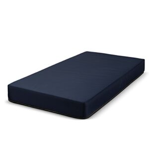 fortnight bedding 6 inch foam mattress with blue nylon cover made in usa (twin xl)