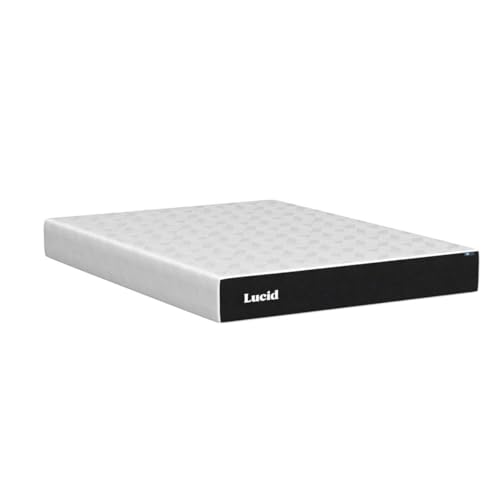 Lucid 8 Inch Queen Mattress - Plush Gel Memory Foam Mattress – Bamboo Charcoal Foam –Gel Infused- Hypoallergenic Foam Mattress